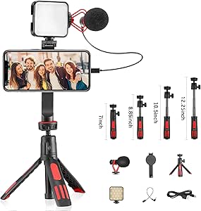 Amazon.com: FOUTOUKEEP 2023 New Magnetic Vlogging Kit for iPhone Content Creator Essentials ...