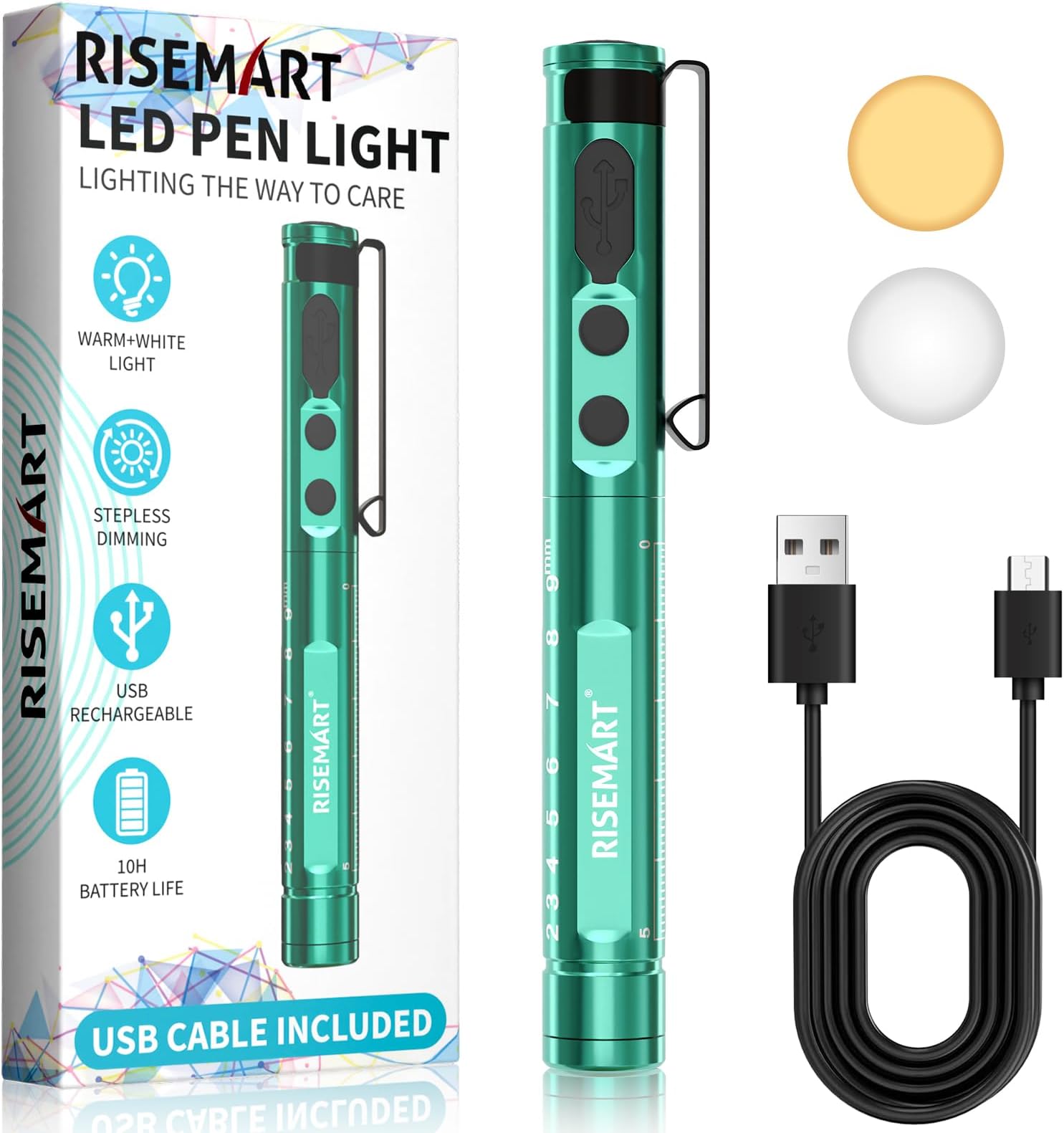 Amazon.com: RISEMART Pen Light for Nurse, Rechargeable LED Medical ...