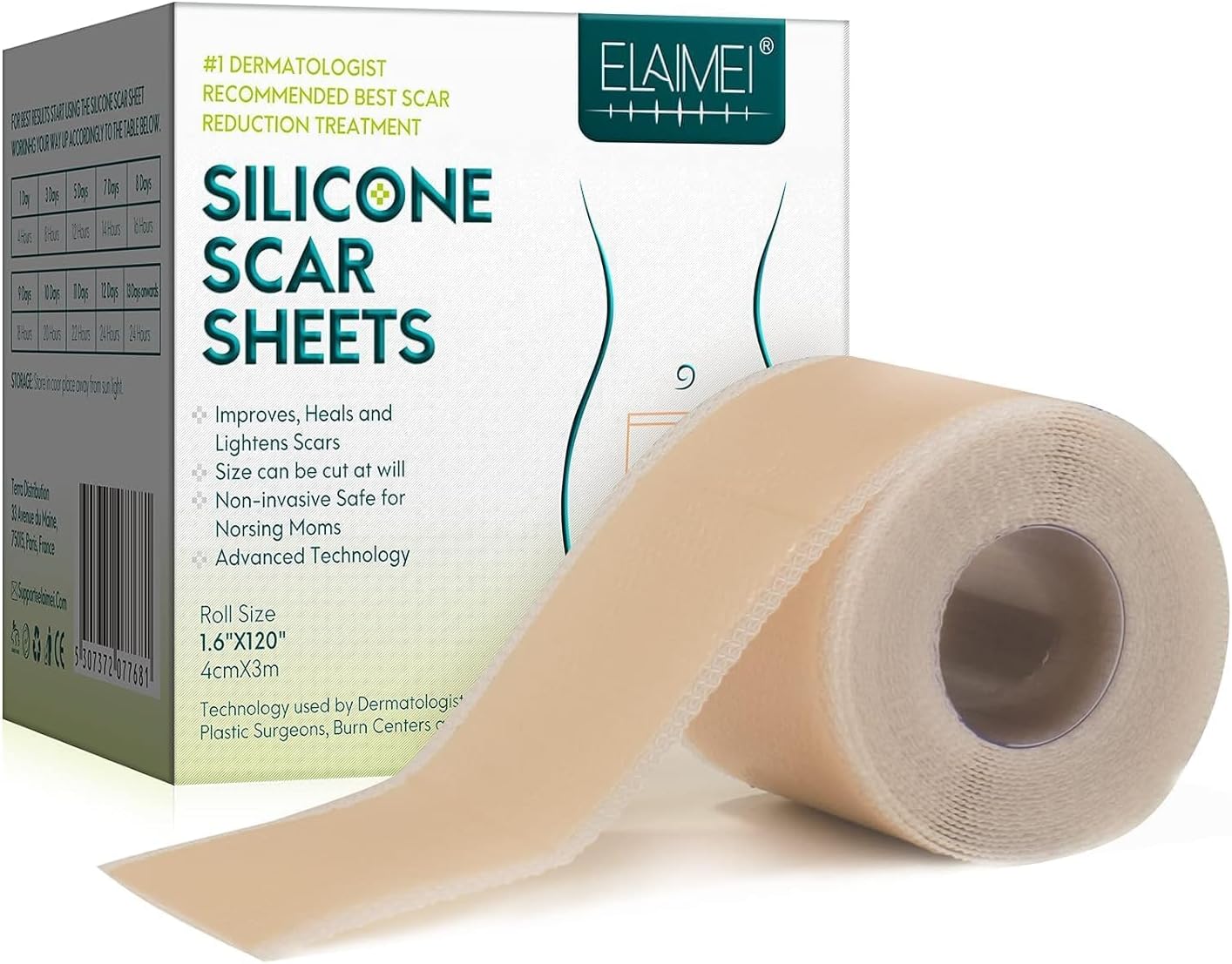 Amazon.com : Scar Patches Away Silicone Scar Sheets, Silicone Scar Tape ...