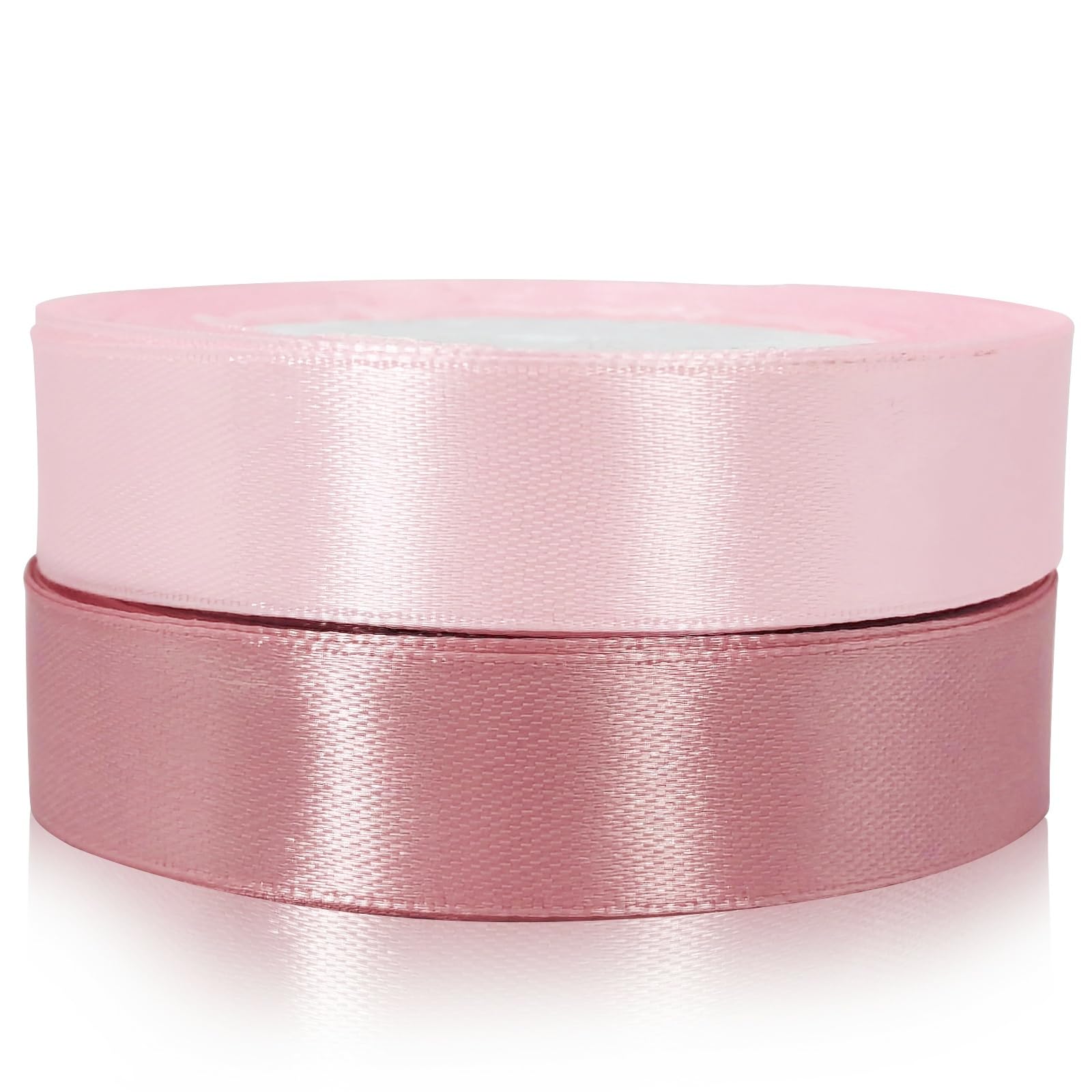 Pink Ribbon 20mm Ribbons for Crafting 2rolls 22M Satin Ribbons for Gift ...