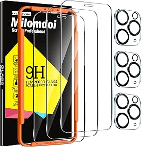Amazon.com: Milomdoi 3 Pack Screen Protector for Apple iPhone 11 Pro with 3 Pack Tempered Glass ...