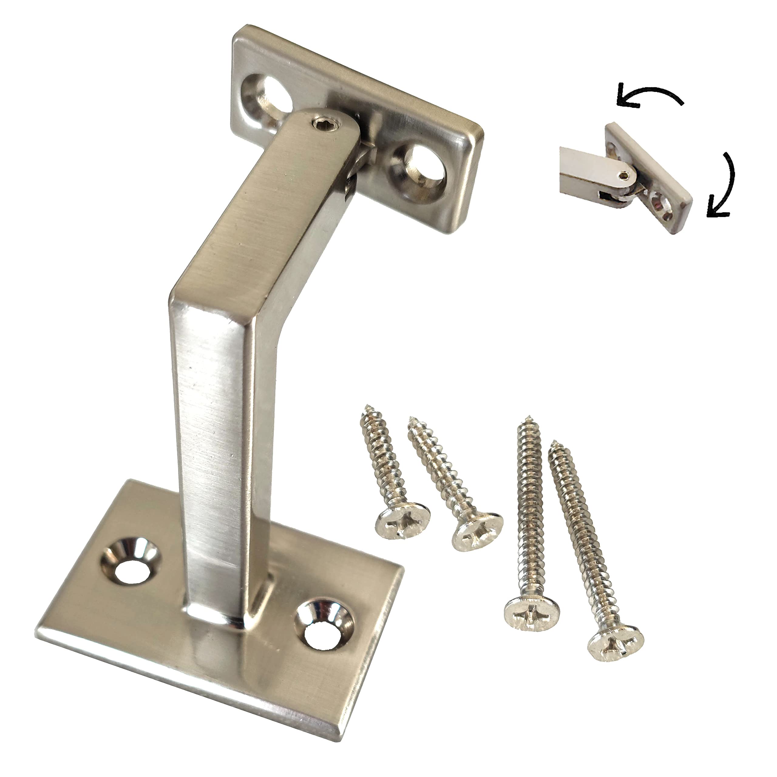 Snapklik.com : Langdoly 3-3/8" High Swivel Handrail Brackets For ...
