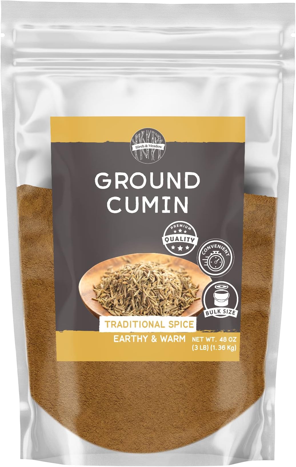 Amazon.com : Birch & Meadow 3 lb of Ground Cumin, Earthy & Warm ...