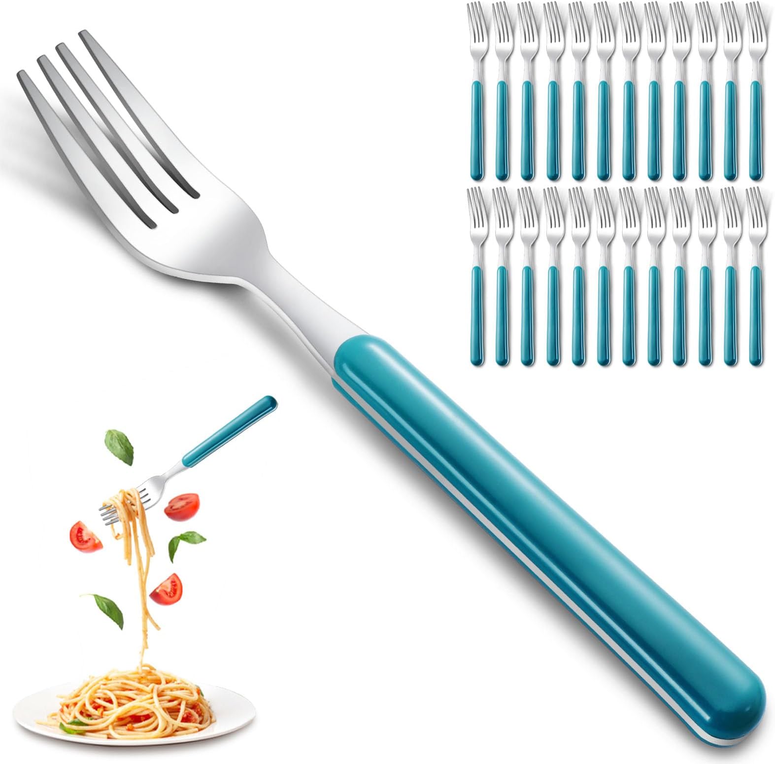 Amazon.com: 3pcs 8inch Dinner fork Good ceramic handle and fine Good ...