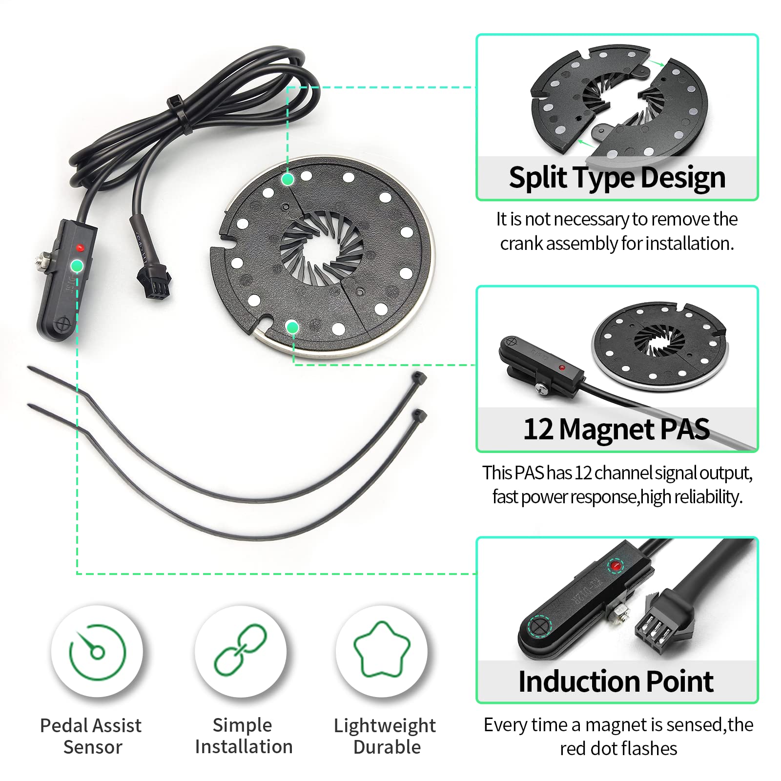 How Does Pedal Assist Work On Ebike Electric E Bike 12 Magnet Pas Pedal ...