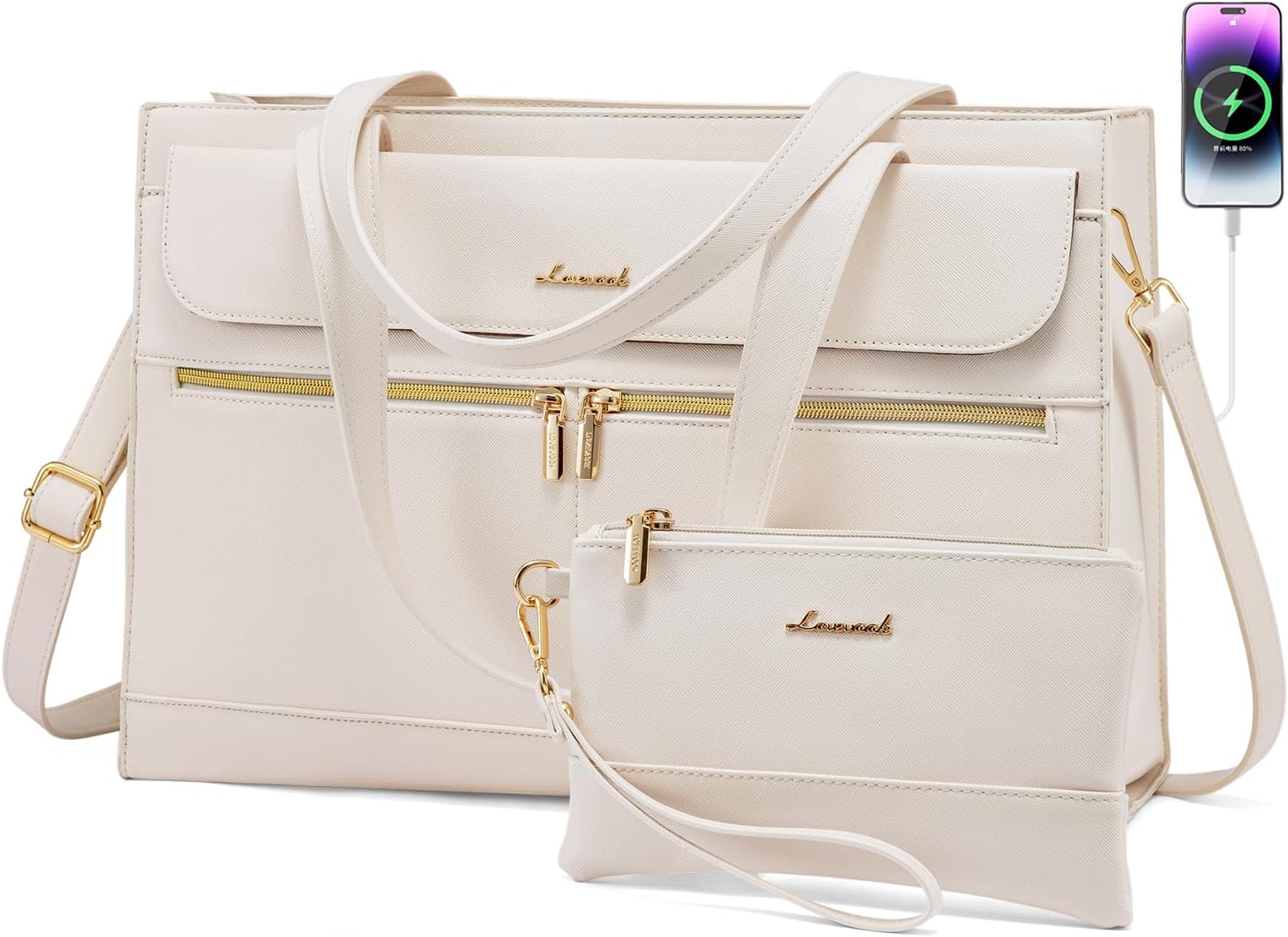 Amazon.com: LOVEVOOK Laptop Bag for Women 15.6 Inch Laptop Tote Work ...