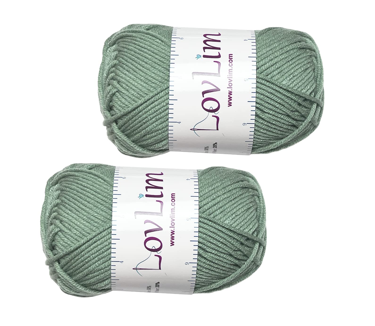Amazon.com: LovLim Yarn Pack, 2 skeins of 50g Each, Soft Cotton Yarn ...