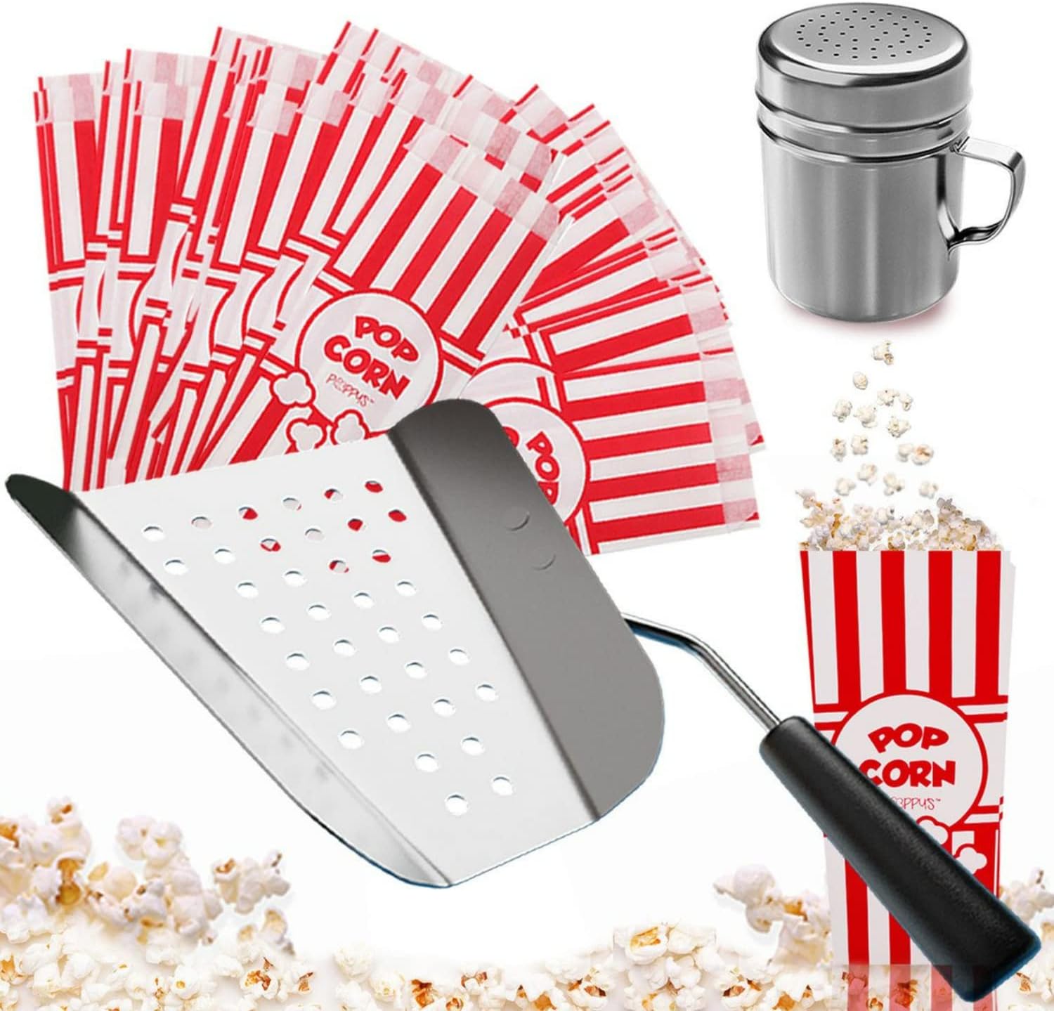 Amazon.com: Olde Midway Stainless Steel Popcorn Machine Accessories - 4 ...