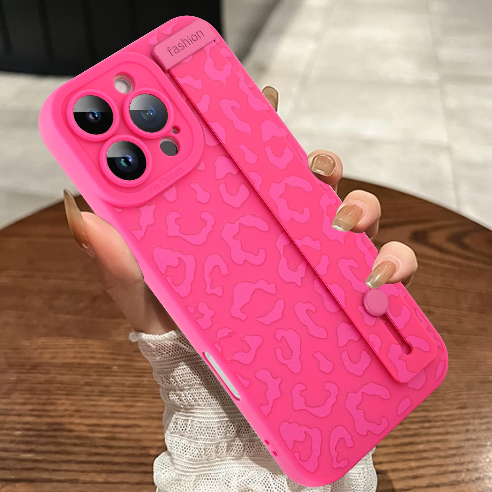 Amazon.com: MOWIME Compatible with iPhone 16 Pro Max Case with Strap Wrist, Cheetah Print ...