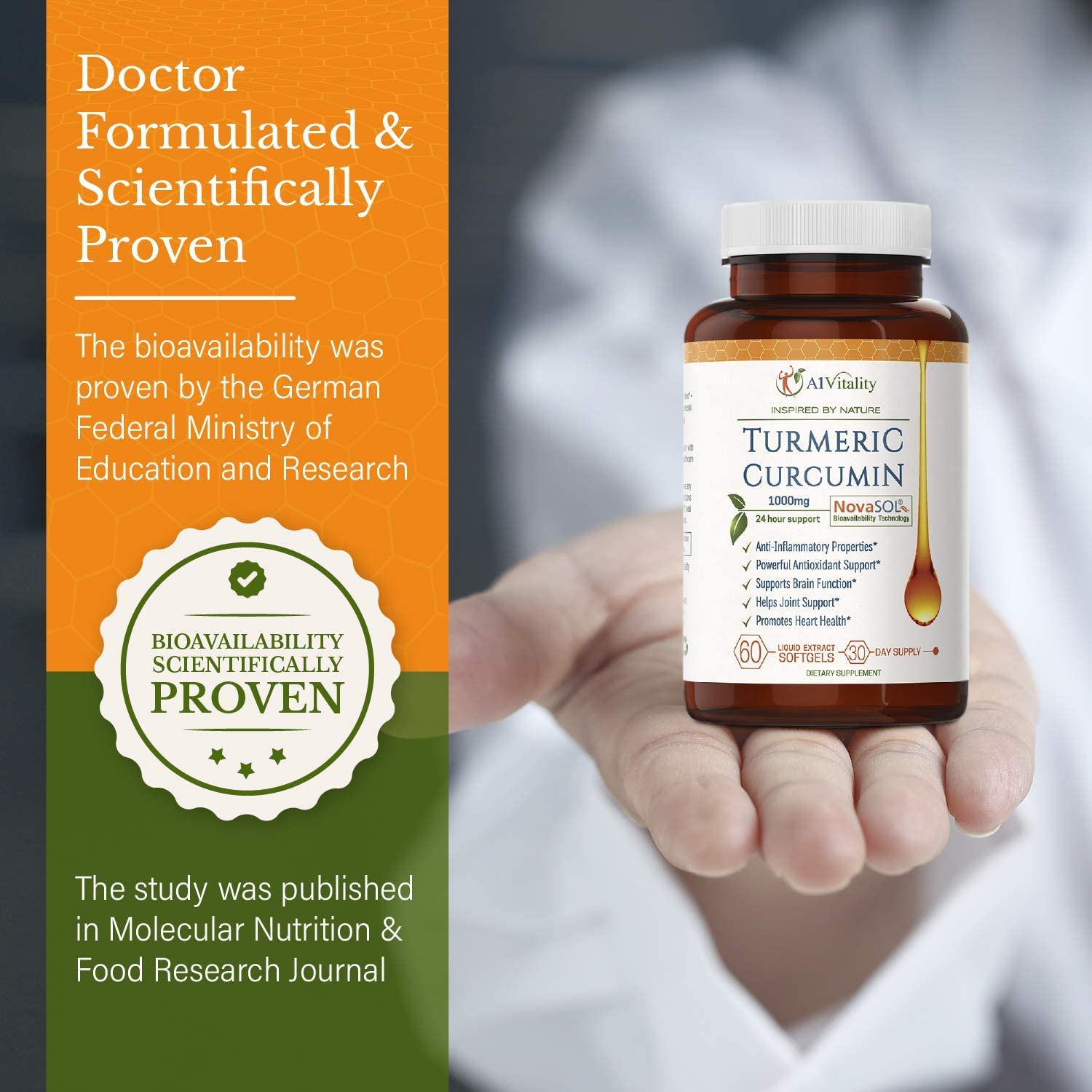 Buy A1 Vitality Turmeric Curcumin NovaSOL Supplements 1000mg More ...