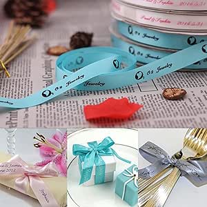 Amazon.com: Personalized Satin Ribbon with Logo Custom Names Ribbons ...
