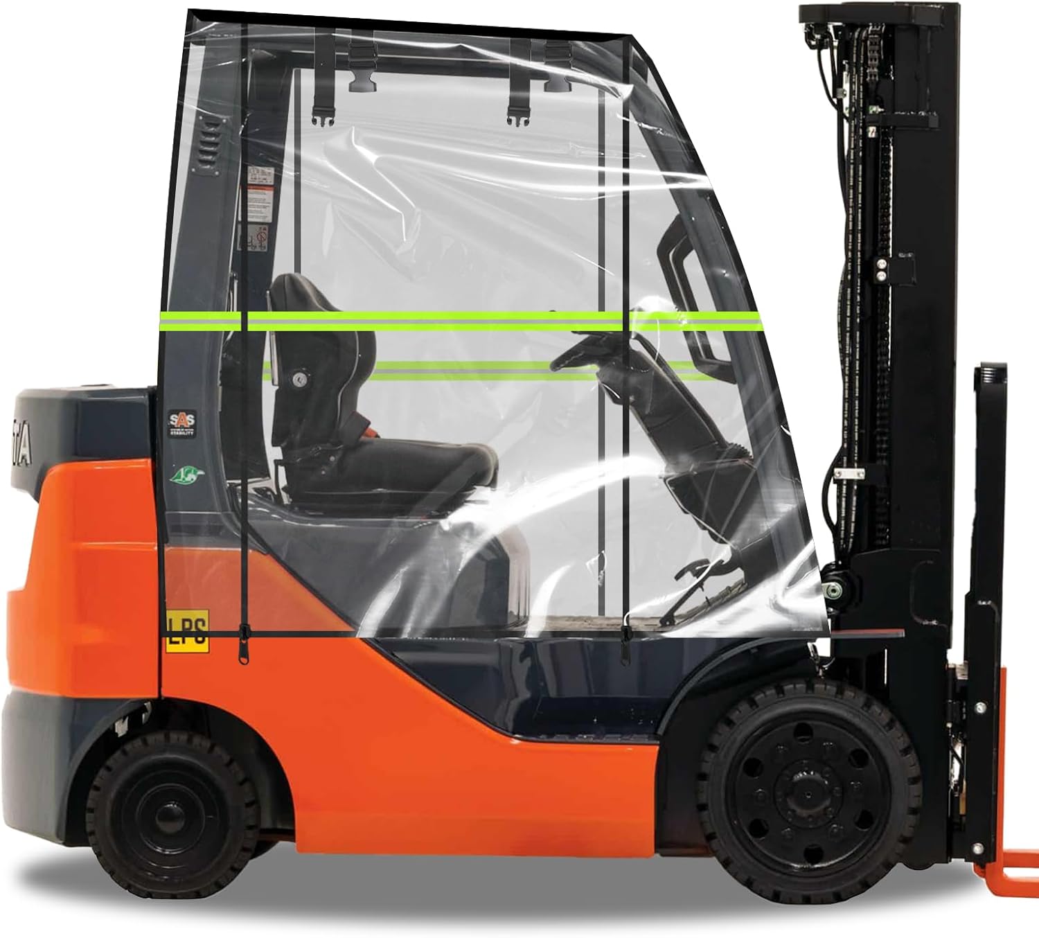 Amazon.com: Clear forklift Cover,EVA Transparent&600D Oxford Eco ...
