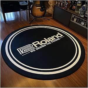 ROLTIN Drum Rug Round Drum Mat Soundproof Mat Non-Slip Rugs 80/100/120 ...