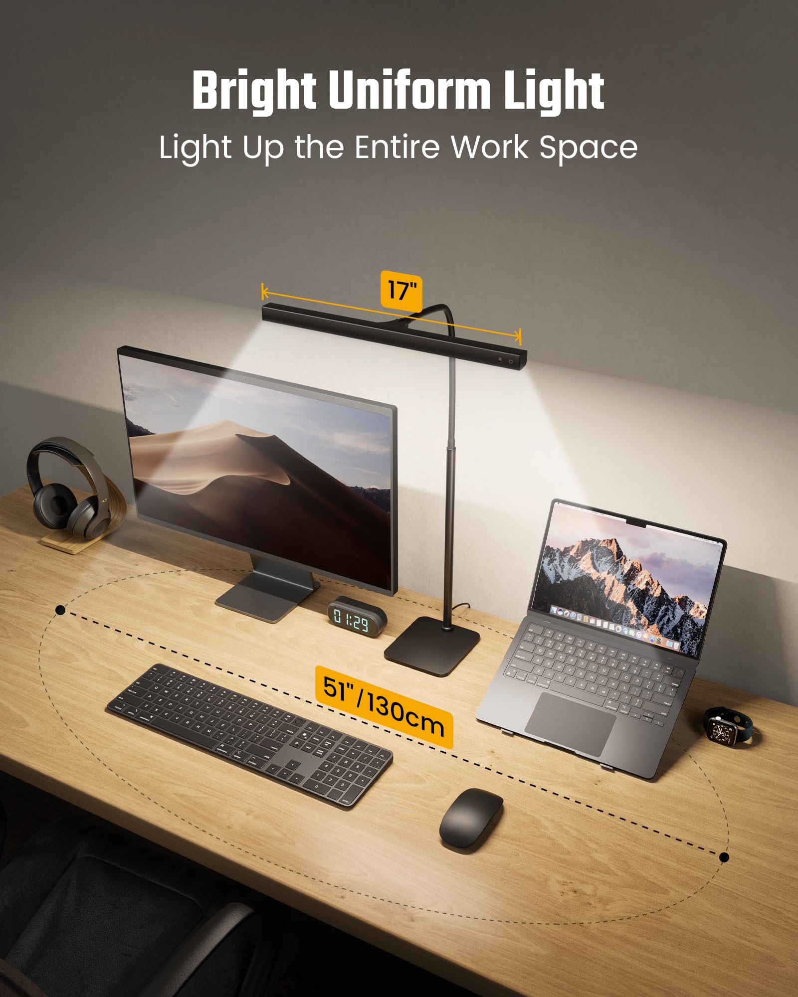 Snapklik.com : SUPERDANNY LED Desk Lamp For Home Office, Eye-Caring ...