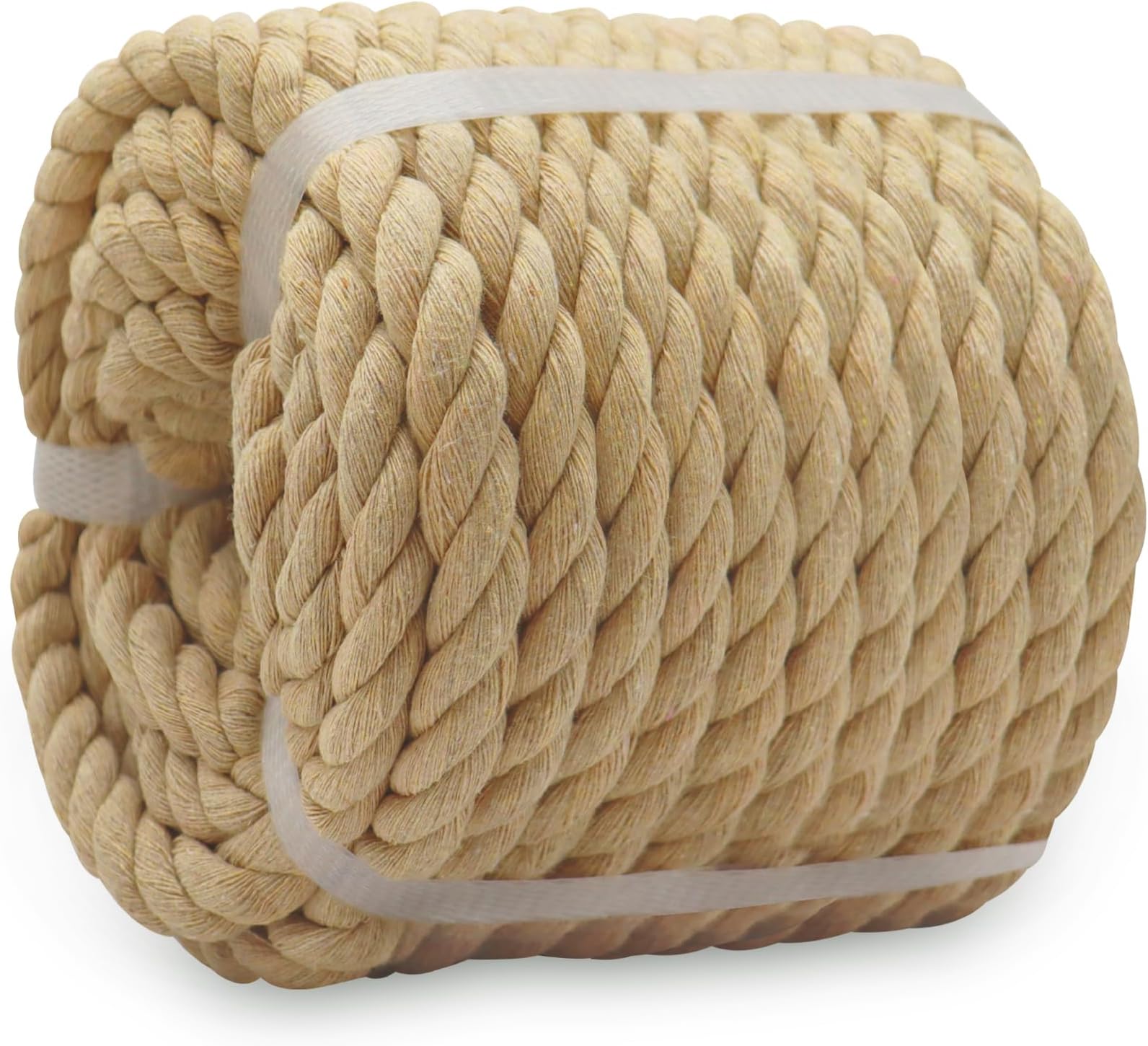 Amazon.com: BONSINY Natural Brown Cotton Rope 1/2 inch x 100 feet ...
