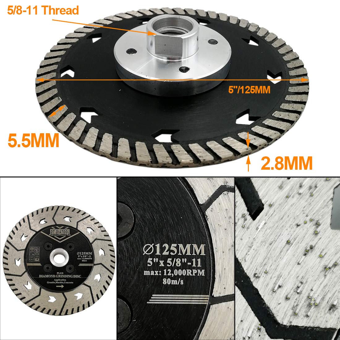 Snapklik.com : 5 Inch Diamond Dual Blade Cuting Grinding And Sharpening ...