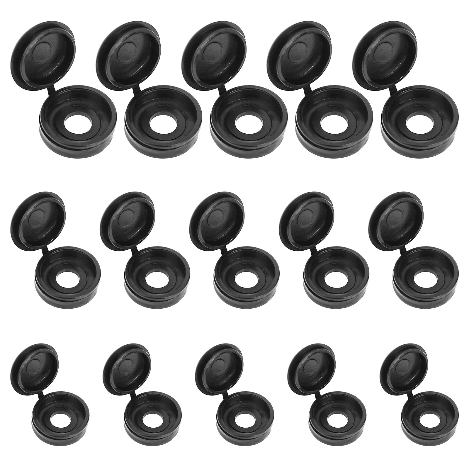 Amazon.com: 120 Pcs Screw Caps Plastic Hinged Screw Covers Caps License ...