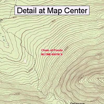 Amazon.com: USGS Topographic Quadrangle Map - Chain of Ponds, Maine ...