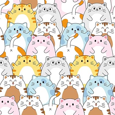 Wallderful Cat Wallpaper Beige Peel and Stick Wallpaper Black Cat ...
