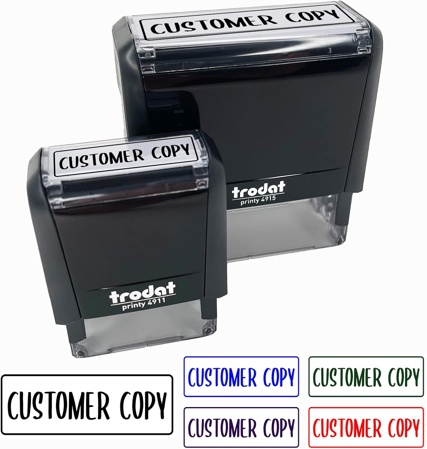 Amazon.com : Customer Copy Invoice Receipt Self-Inking Rubber Stamp Ink ...
