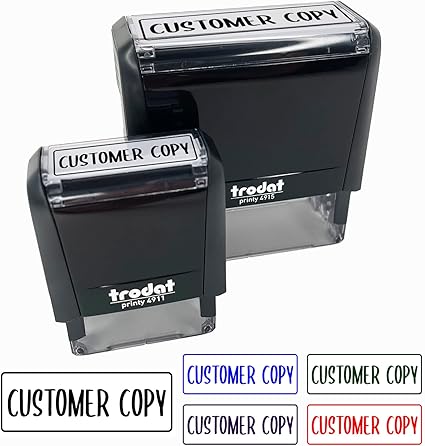 Amazon.com : Customer Copy Invoice Receipt Self-Inking Rubber Stamp Ink ...
