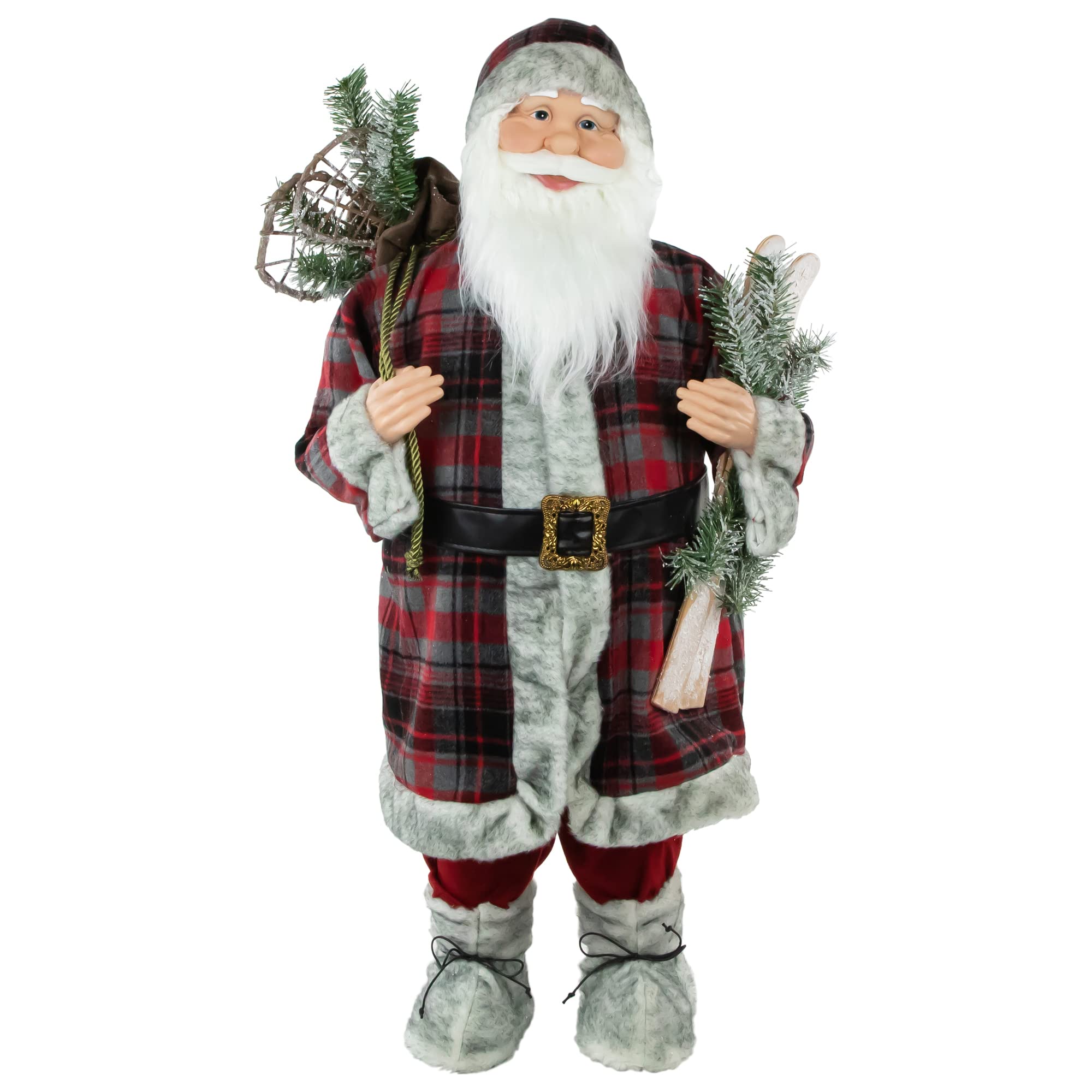 Amazon.com: Northlight Alpine Chic Standing Santa Claus with Frosted ...