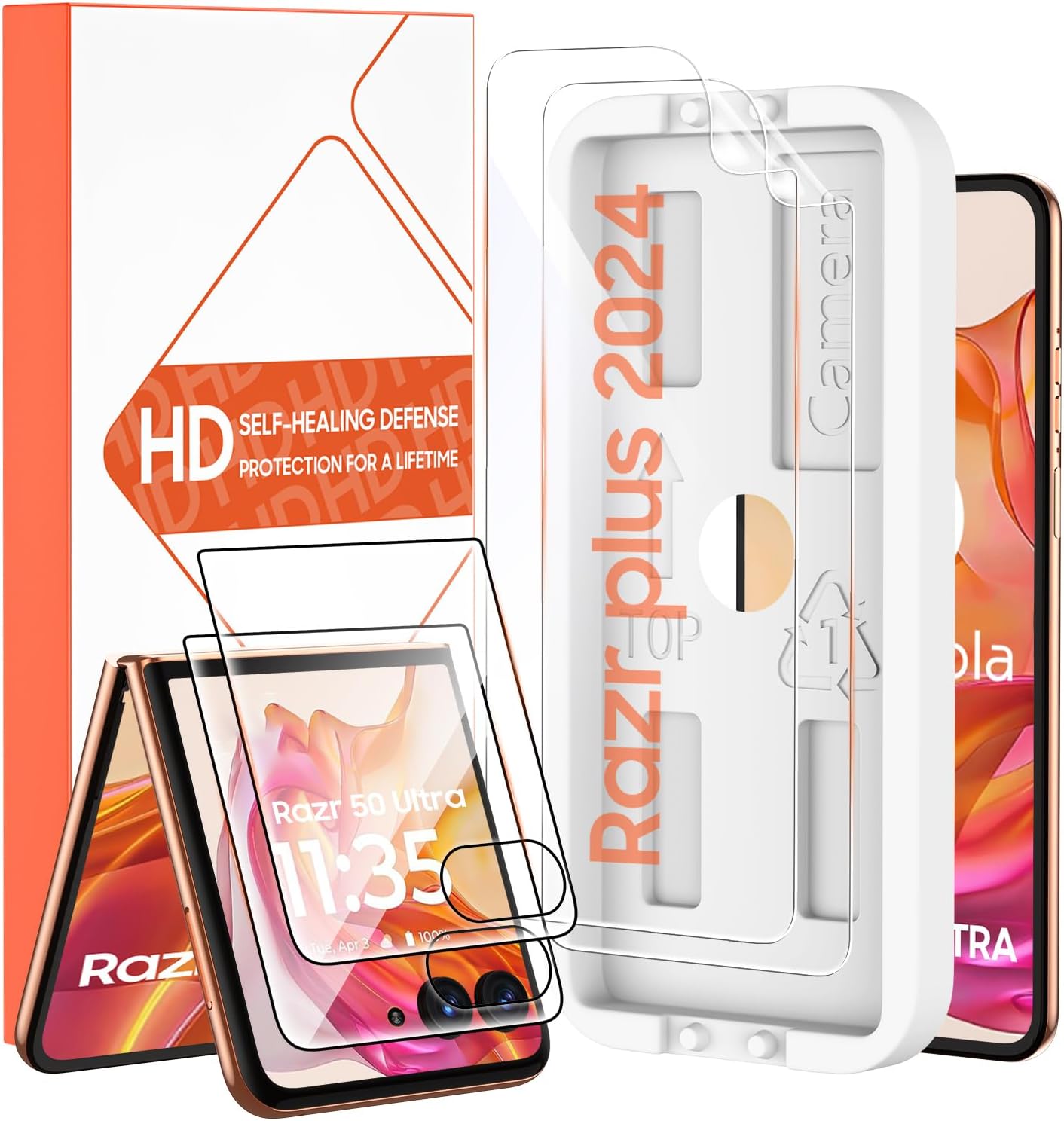 Amazon.com: 2 Pack for Motorola razr plus 2024 Screen Protector Inner ...