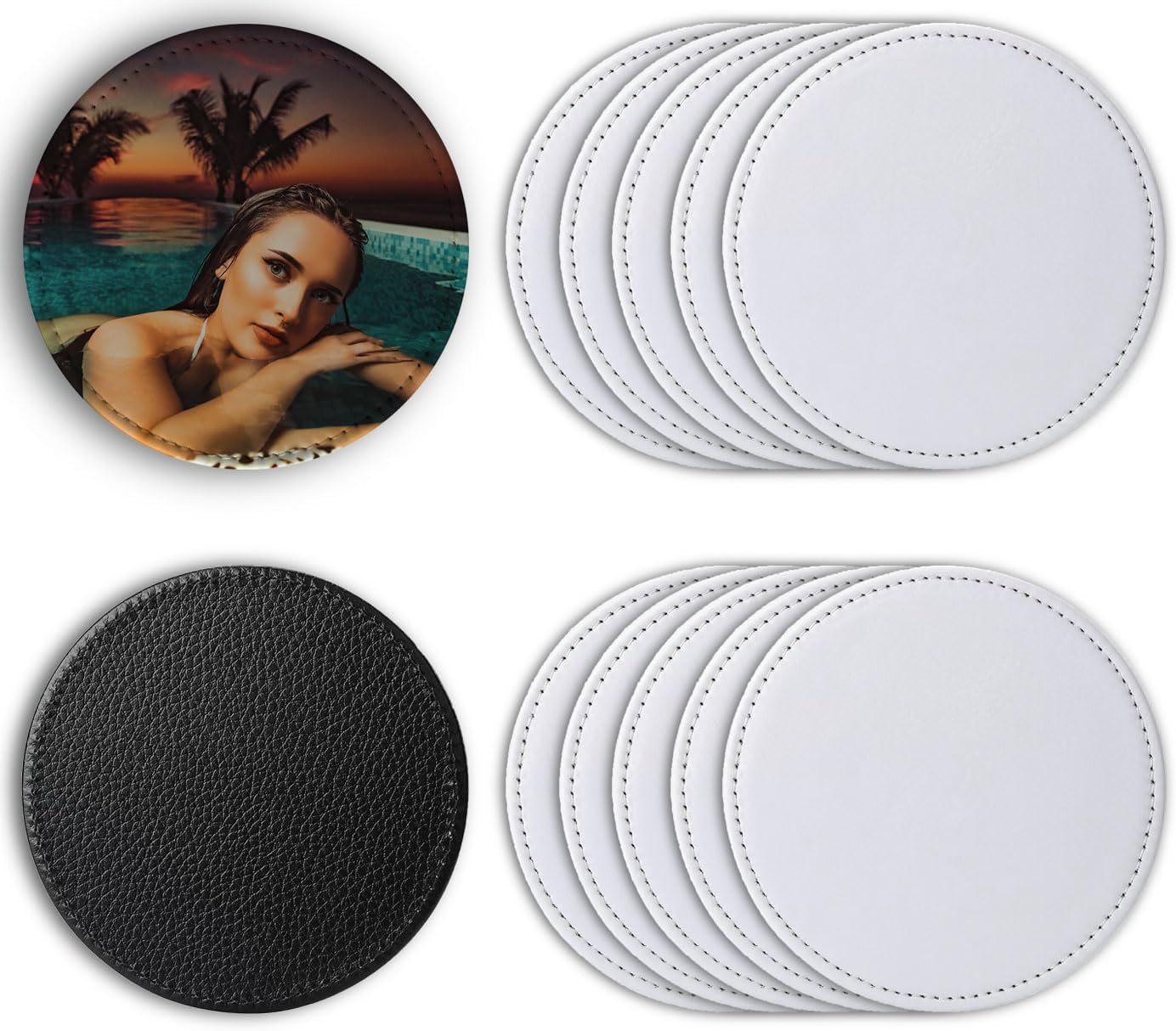 Amazon.com: 18 PCS Sublimation Coasters Blanks Bulk, 4x4 Inch Round ...