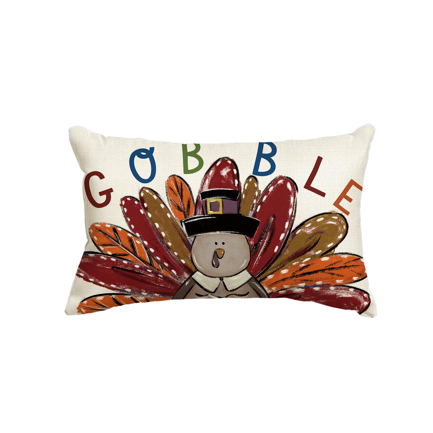 Amazon.com: AVOIN colorlife Gobble Turkey Thanksgiving Throw Pillow ...