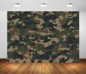 Amazon.com : BELECO 12x10ft Fabric Camouflage Backdrop Military Army ...