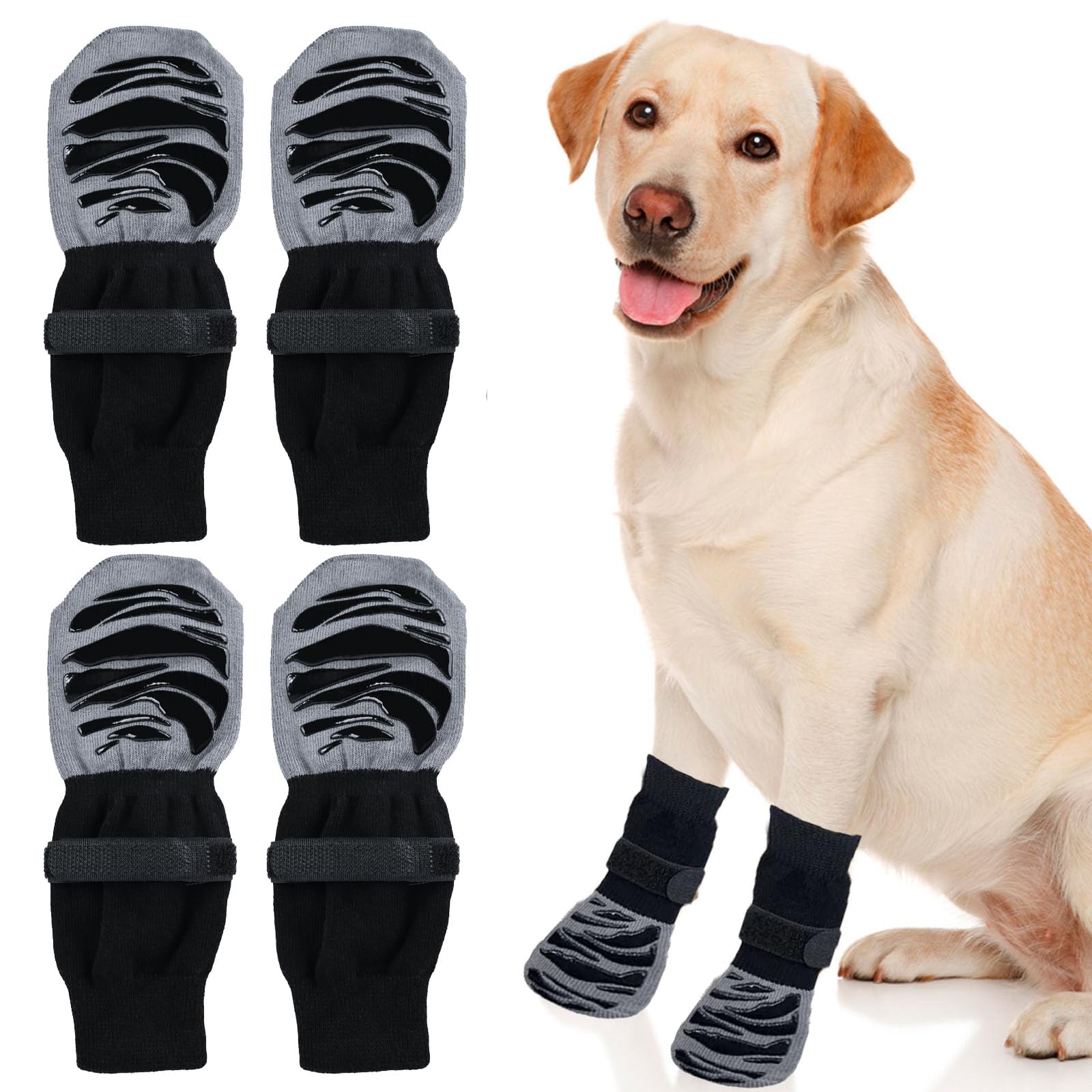 2 Pairs Dog Socks to Stop Licking Paws, Dog Socks with Grip, Dog Socks ...