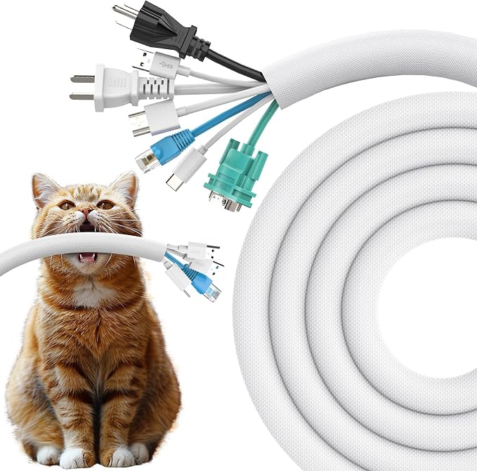 REFLYING Dog and Cat Cord Protector 3 Meters-25.4mm, Cable Tidy Sleeve ...