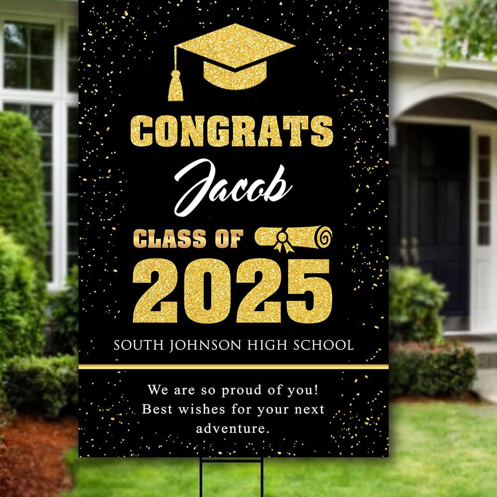 Amazon.com : Personalized Graduation Yard Sign 2025, Class Of 2025 ...