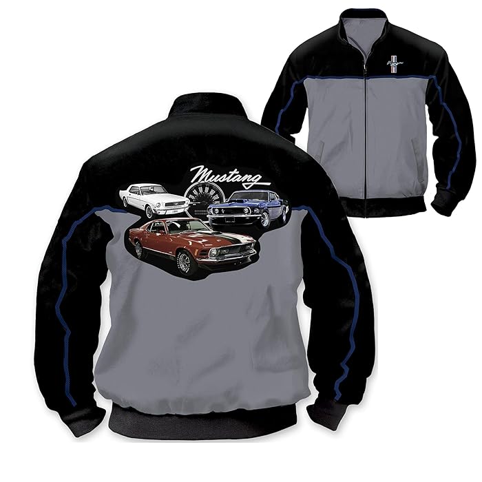 Buy The Bradford Exchange Ford Mustang Men's Twill Jacket – Two-Toned ...