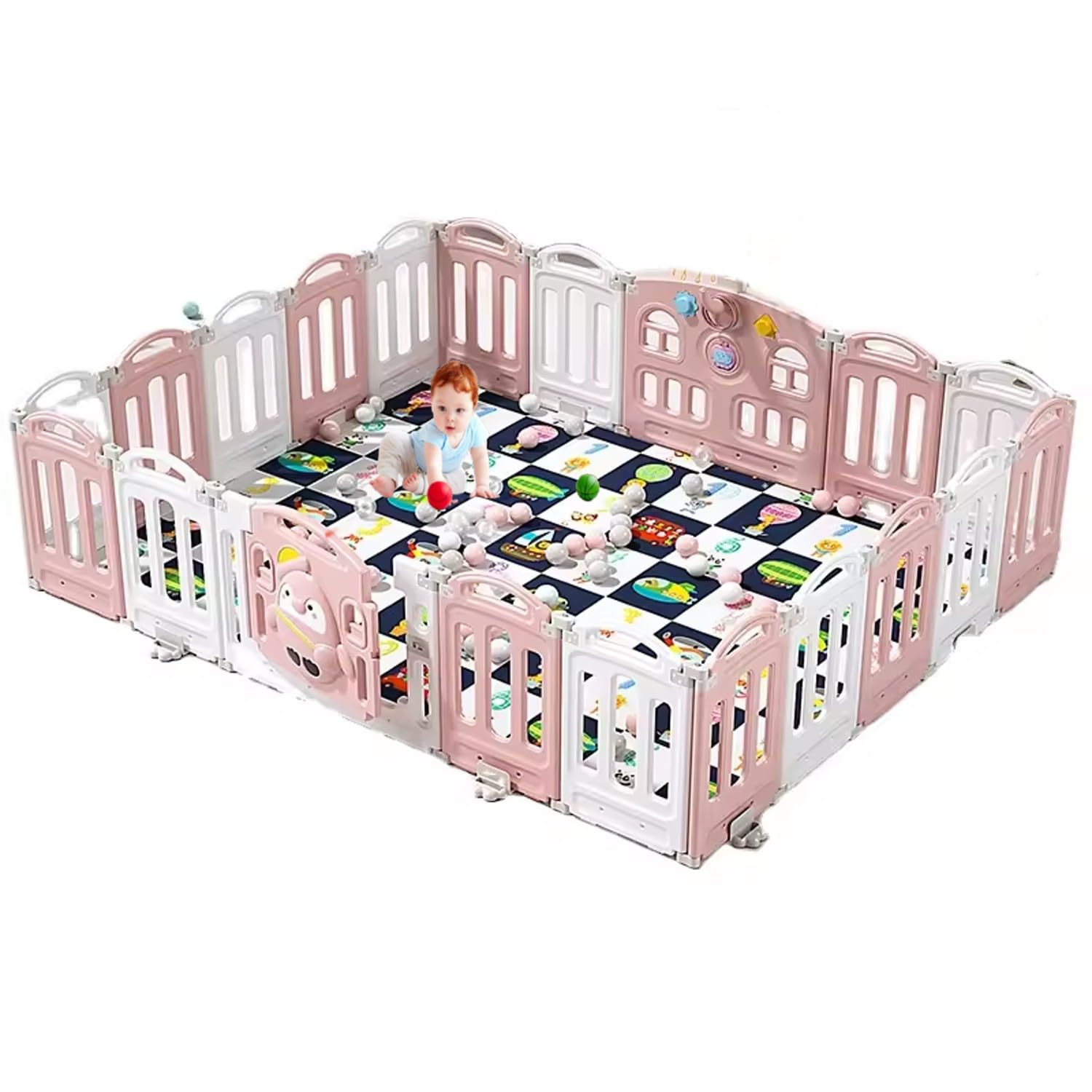 Buy Metreno 16 Panel Playpen for Babies 5 Year Kids Play Area Indoor ...