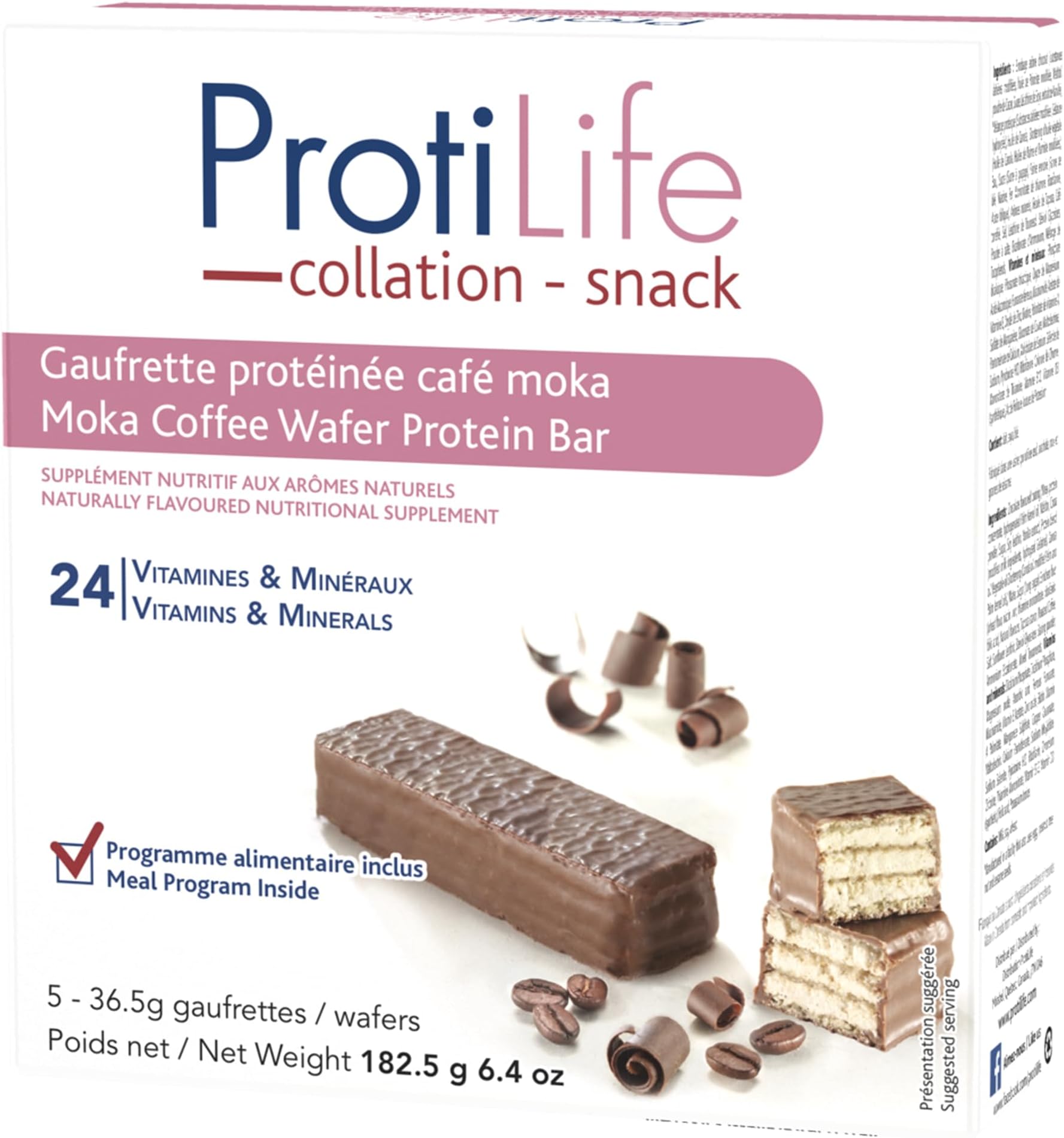 Amazon.com : ProtiLife Protein Wafers Snack Box of 5 Bars - 8g High ...