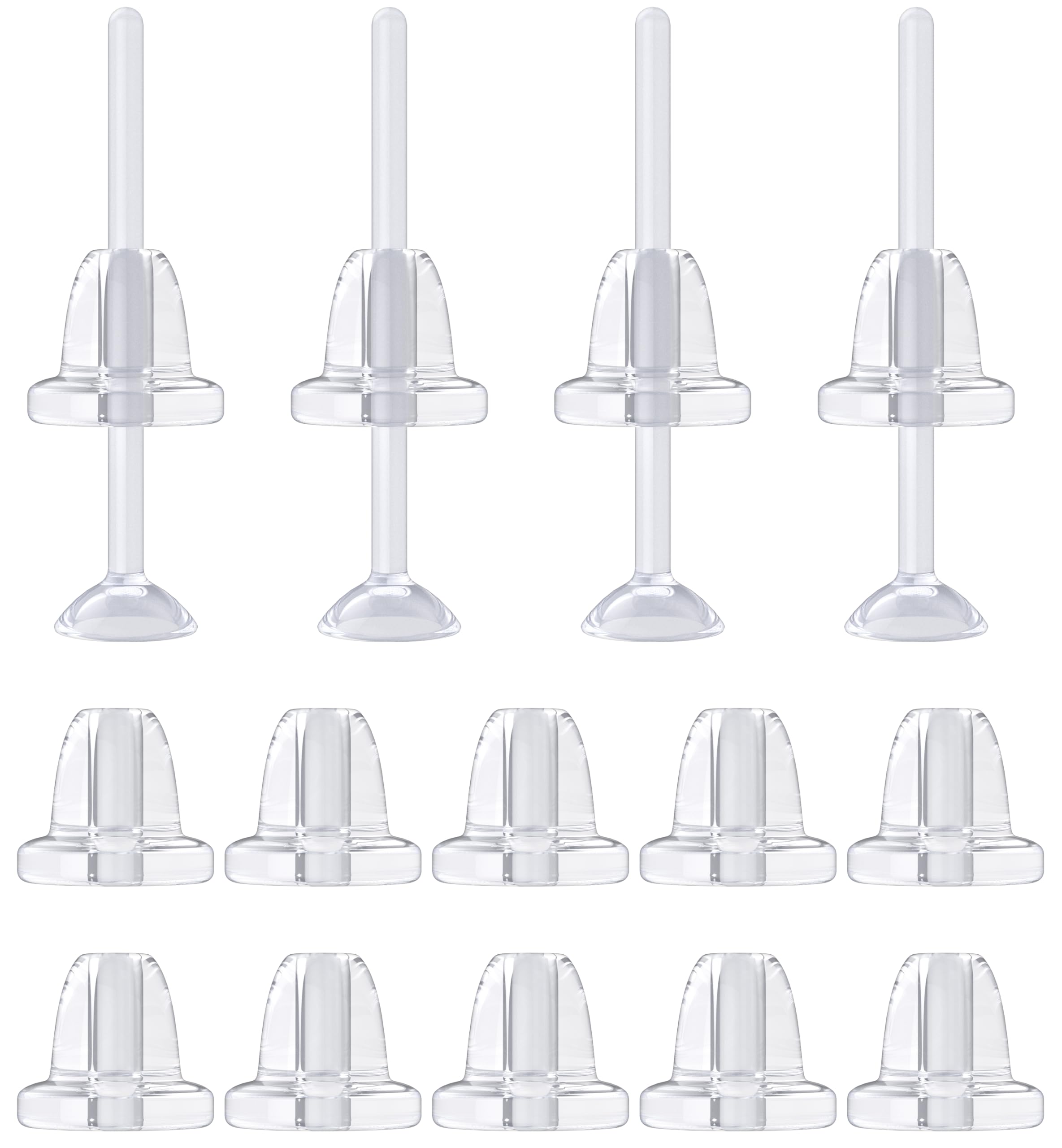 Amazon.com: Clear Earrings for Sports for Ear Lobes, Cartilage ...