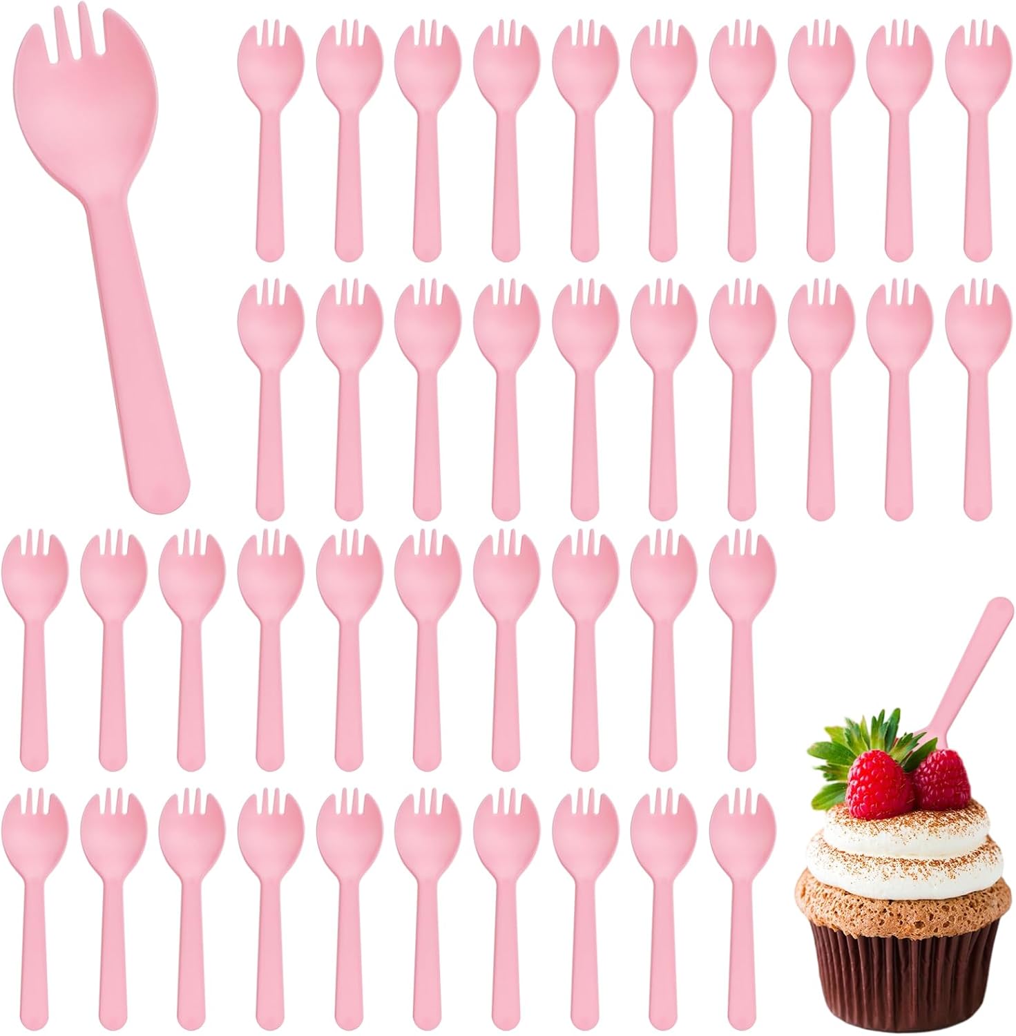 Amazon.com: 200Pcs Disposable Plastic Spoons Individually Wrapped ...