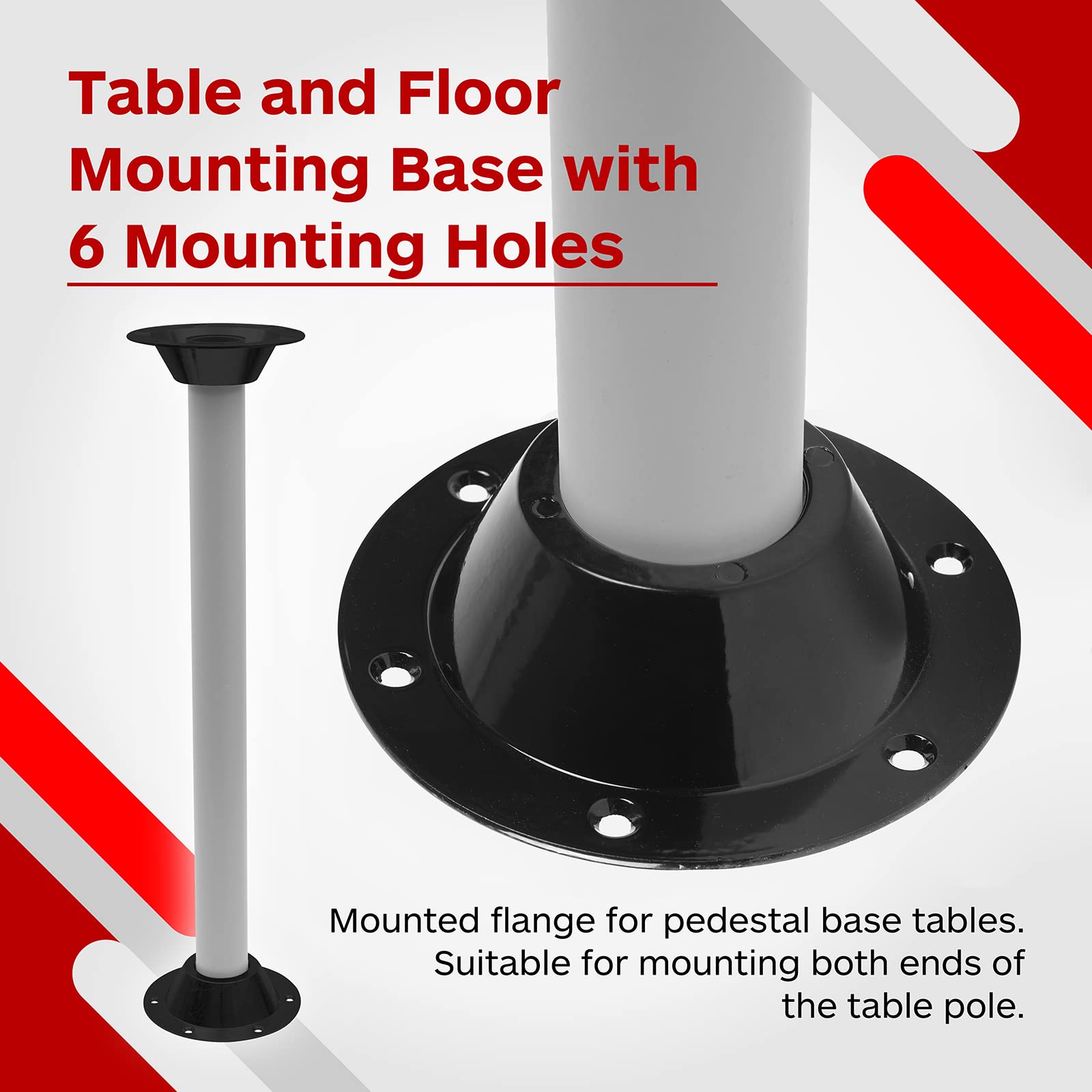 Snapklik.com : TonGass (2-Pack, Black Aluminum RV Table And Floor ...