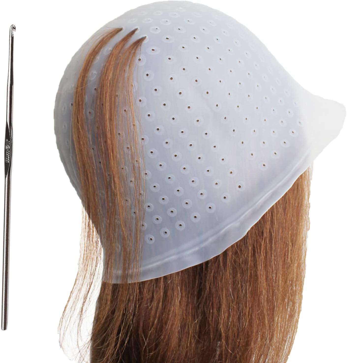 Amazon.com : simarro Hair Coloring Highlighting Cap, Silicone Highlight ...