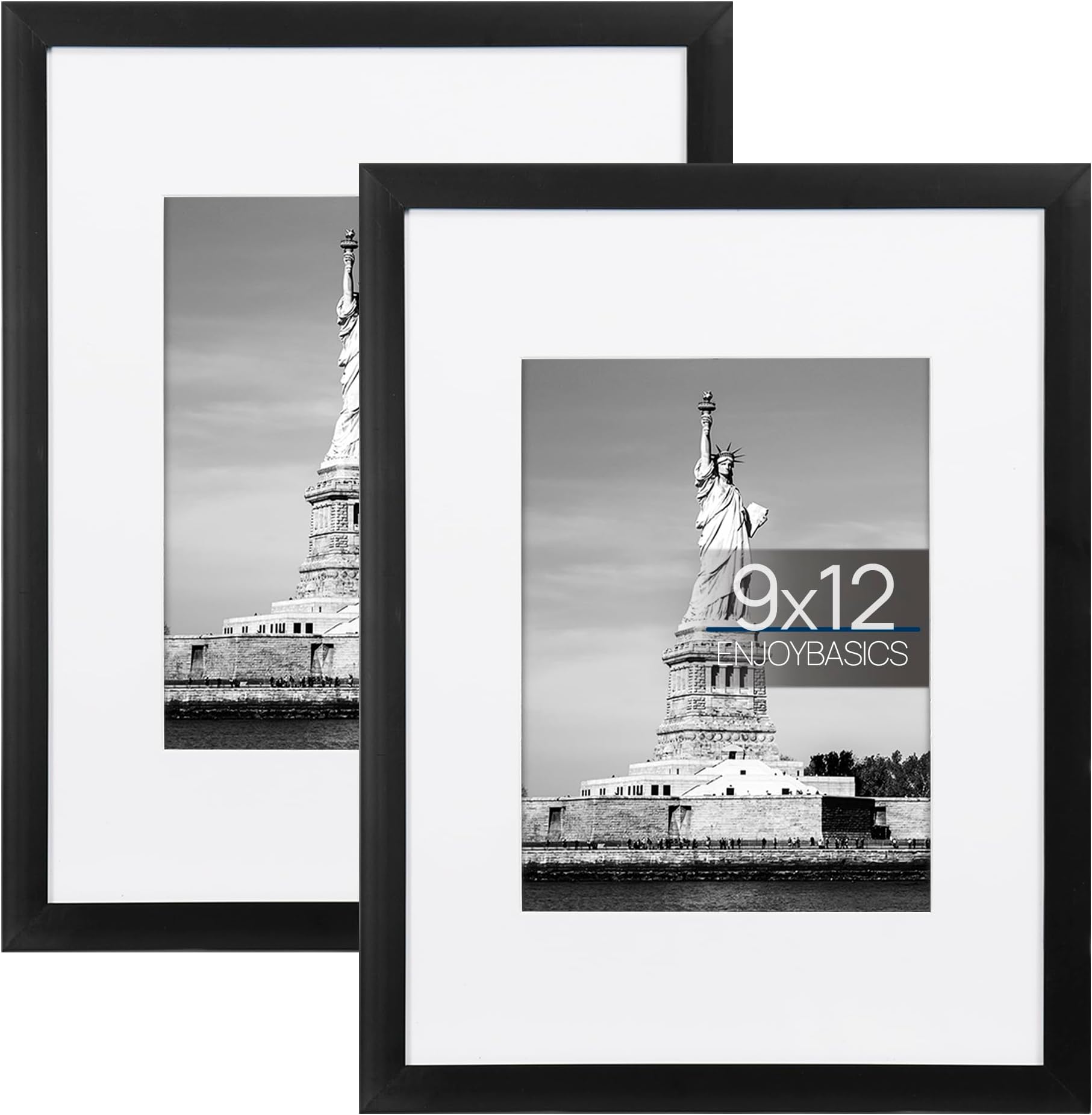 Amazon.com - ENJOYBASICS 9x12 Picture Frame, Display Poster 6x8 with ...