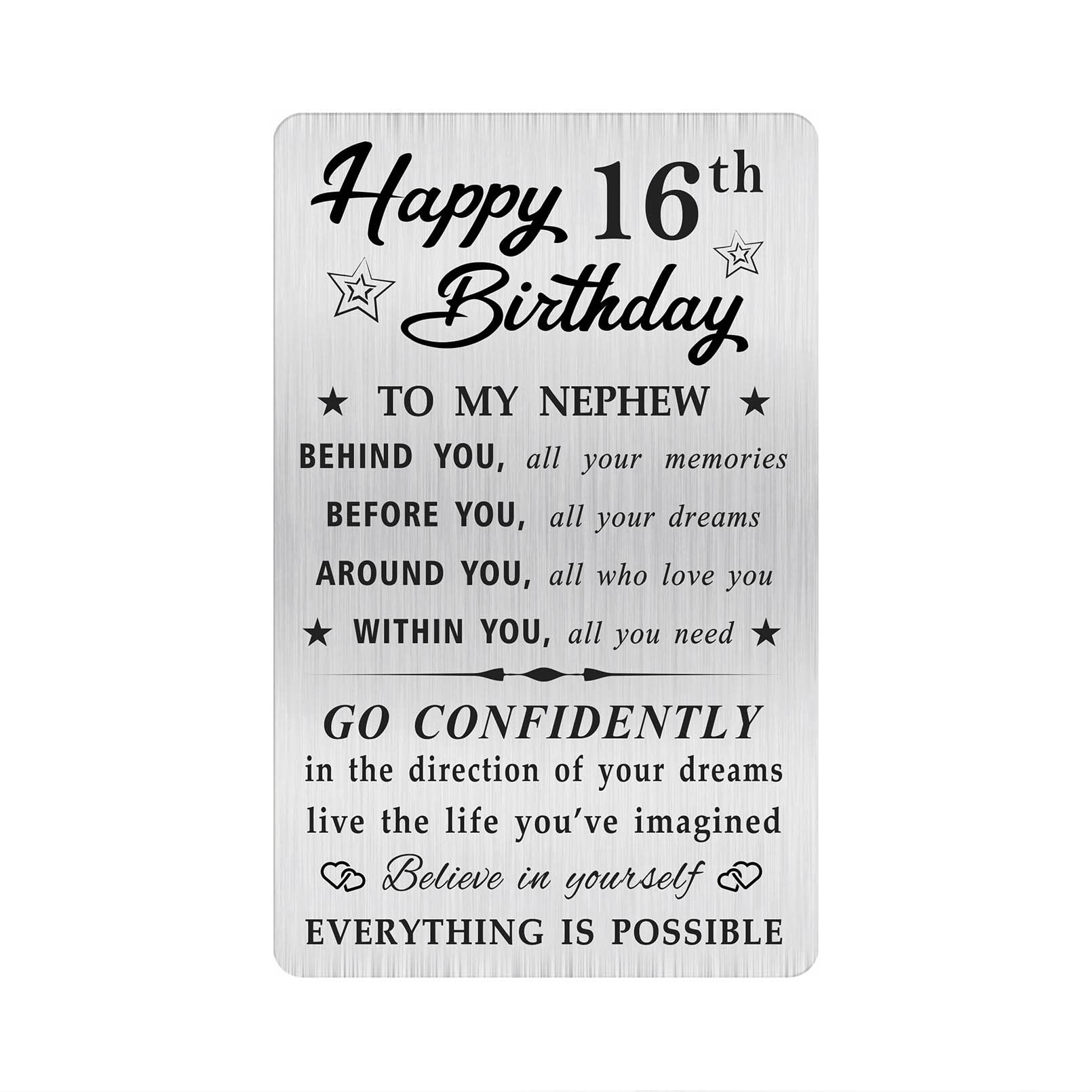 Amazon.com : MOQIYXL Nephew 16th Birthday Card, Happy 16 Birthday ...