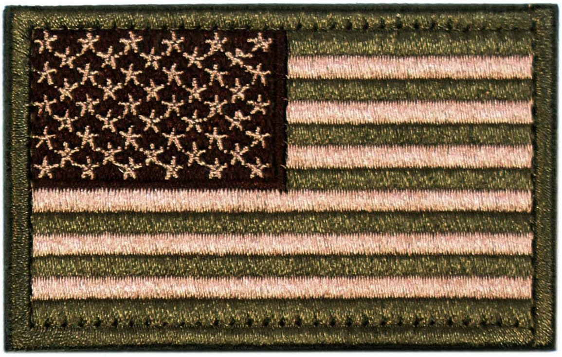 Amazon.com: Tactical Patches of USA US American Flag, with Hook and ...