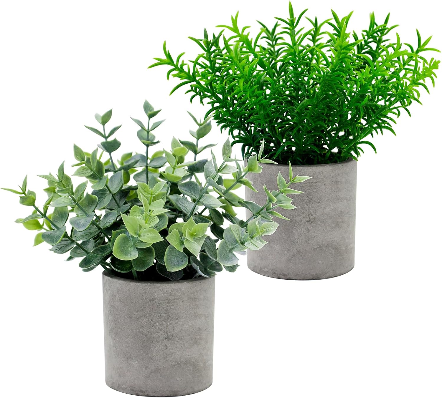 Amazon.com: SENCID Indoor Fake Plant Set Contains 2 Artificial Potted ...