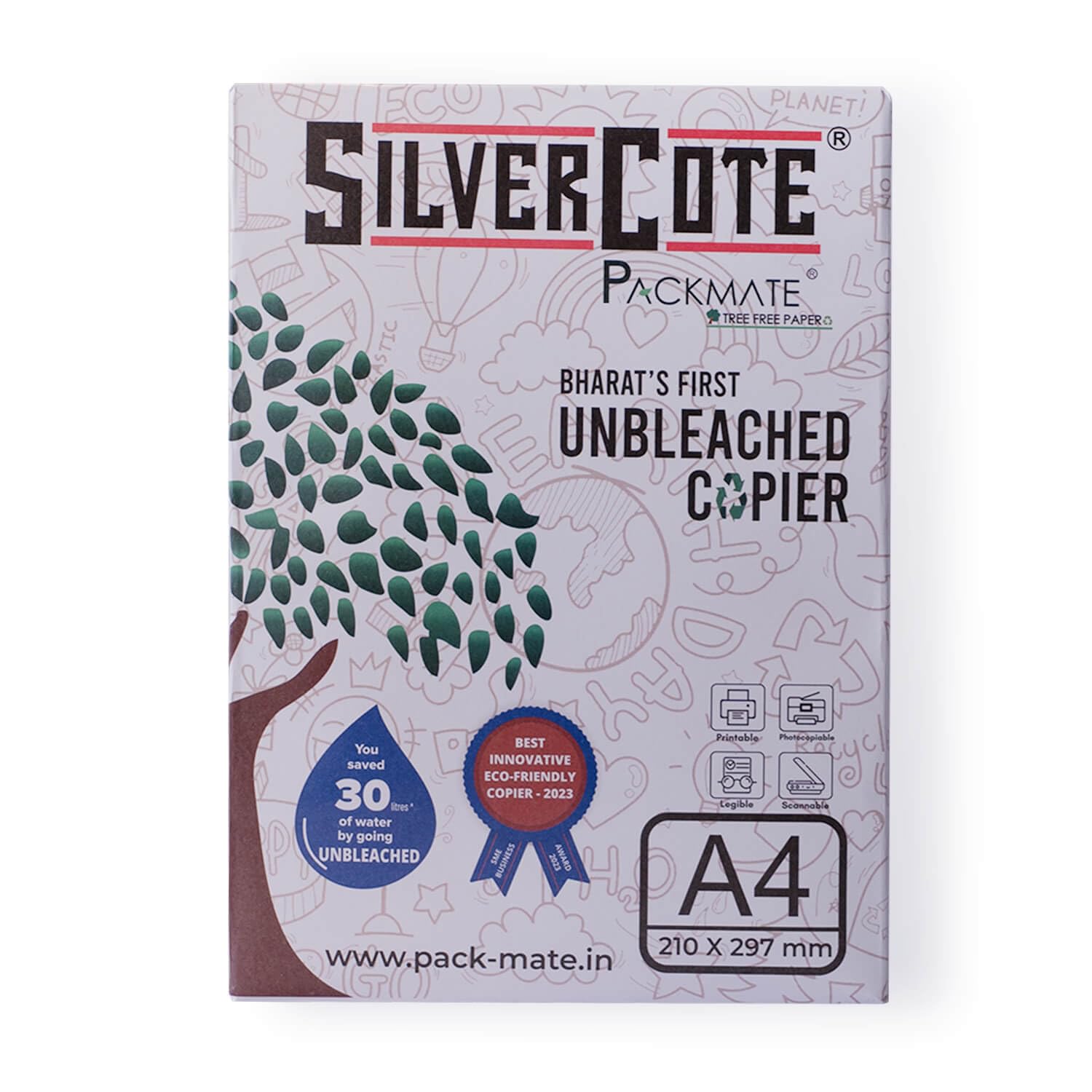 PackMate Silver Cote Unbleached Natural Shade Copier | Made Using 100% ...