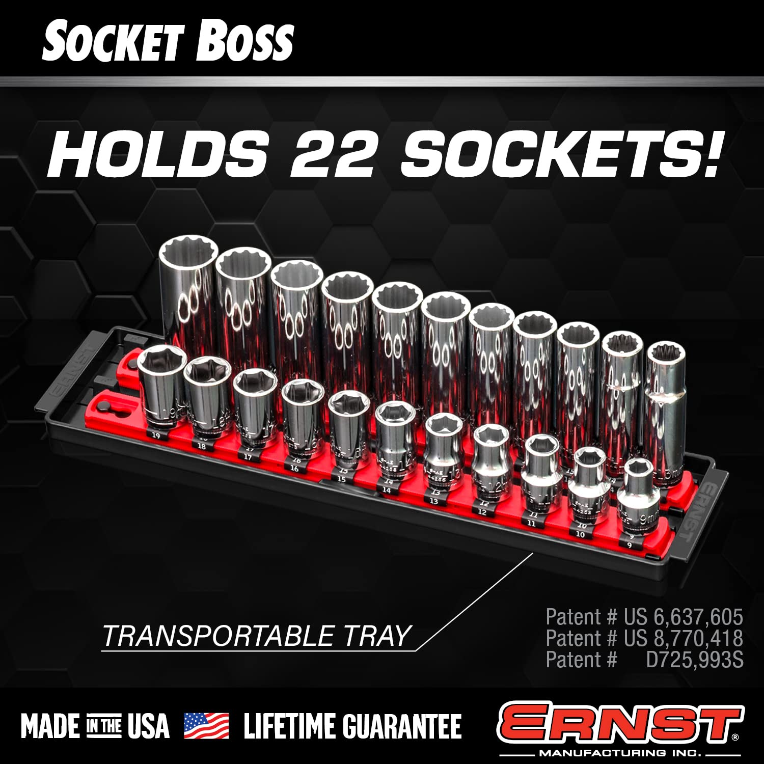 Snapklik.com : Ernst Manufacturing Socket Organizer Rails - Socket Boss ...