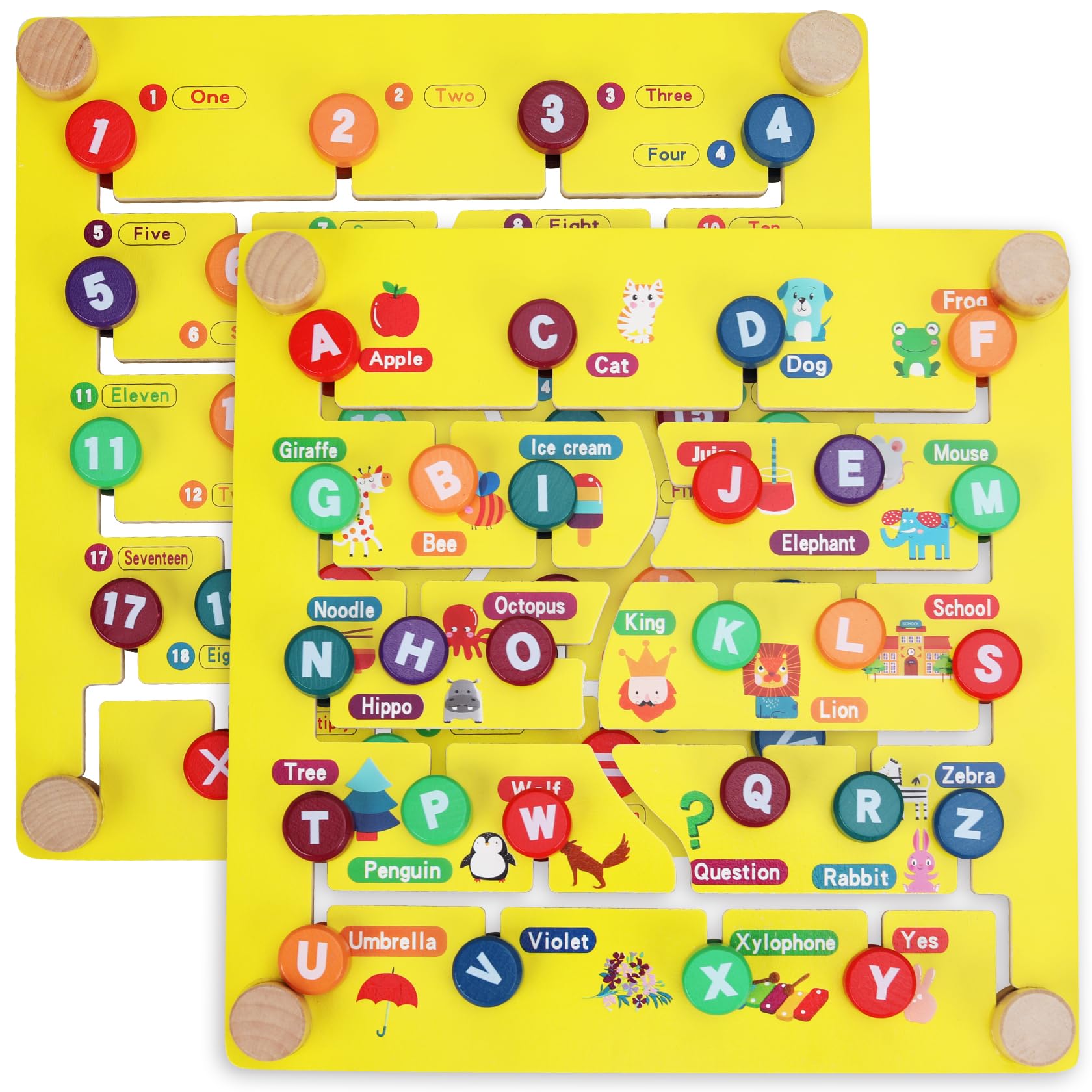 Amazon.com: GEMEM Alphabet Numbers Matching Game,Montessori Toys for 3 ...