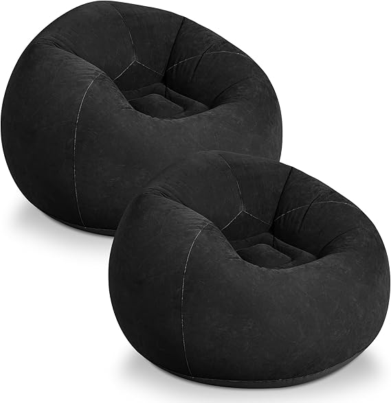 Amazon.com: WLIVE 2 Pcs Bean Bag Chair for Kids Adults, Inflatable ...
