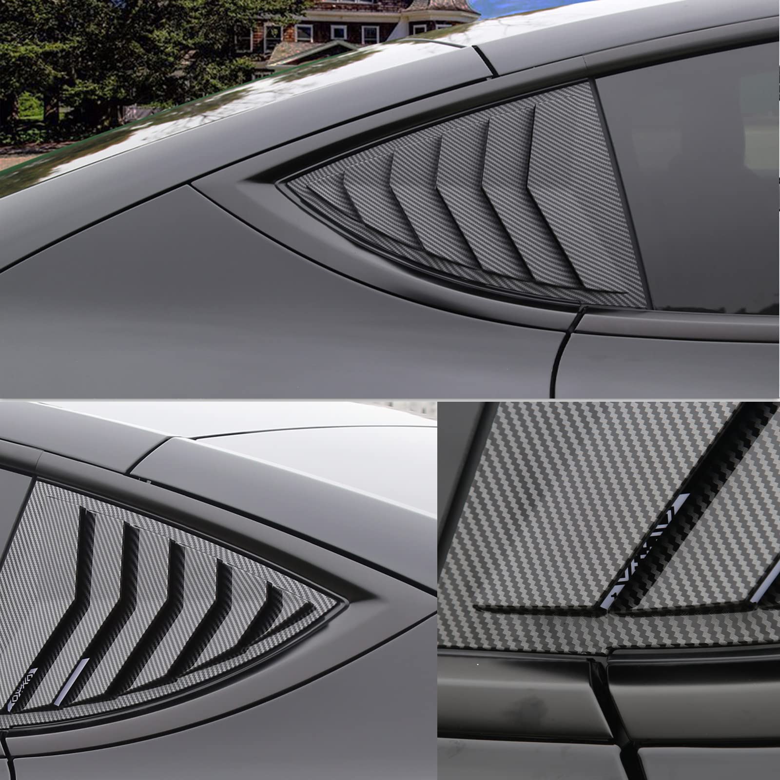 Snapklik.com : YHCDSEA For Model Y Side Window Louver Cover Sport Style ...
