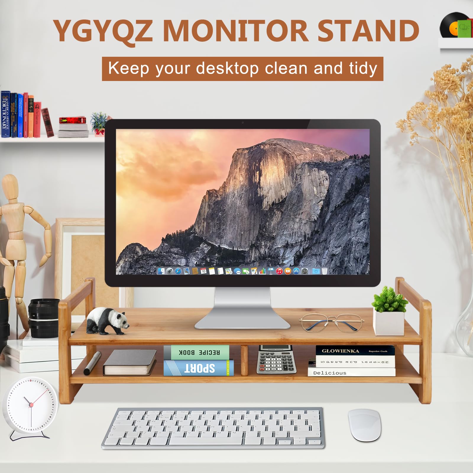 Snapklik.com : YGYQZ Computer Stand Monitor Stand Riser For Desk, 2 ...